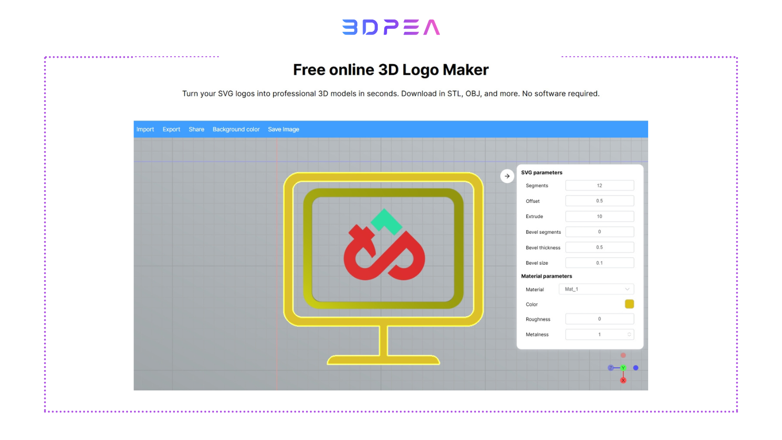 صانع شعار 3D - 3DPEA
