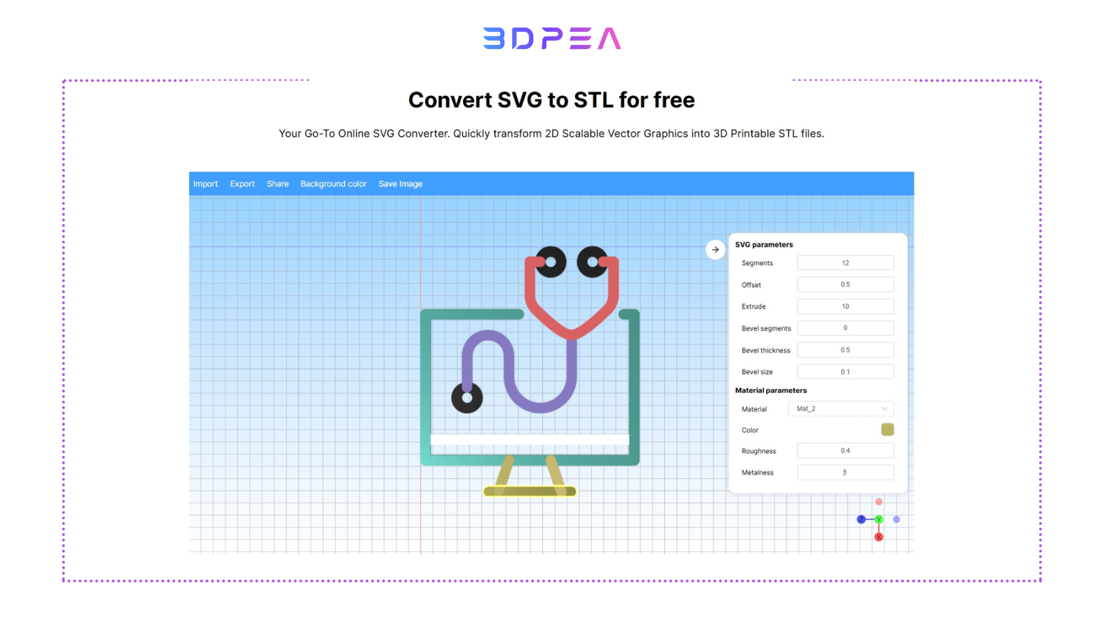 Free SVG Converter | SVG to STL & SVG to PNG Online - 3DPEA